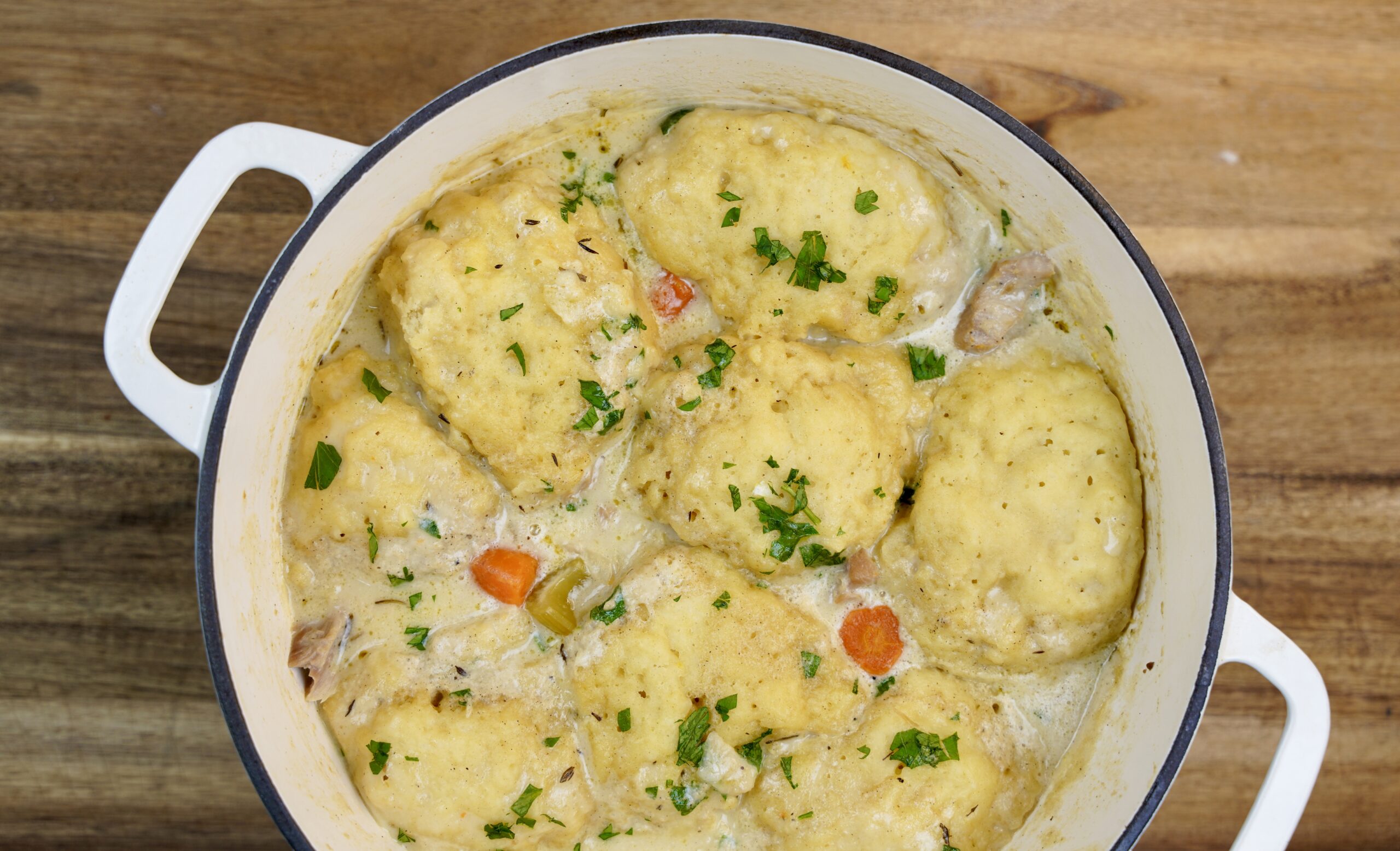 Dutch Oven Rabbit and Dumplings - JennDanella.com