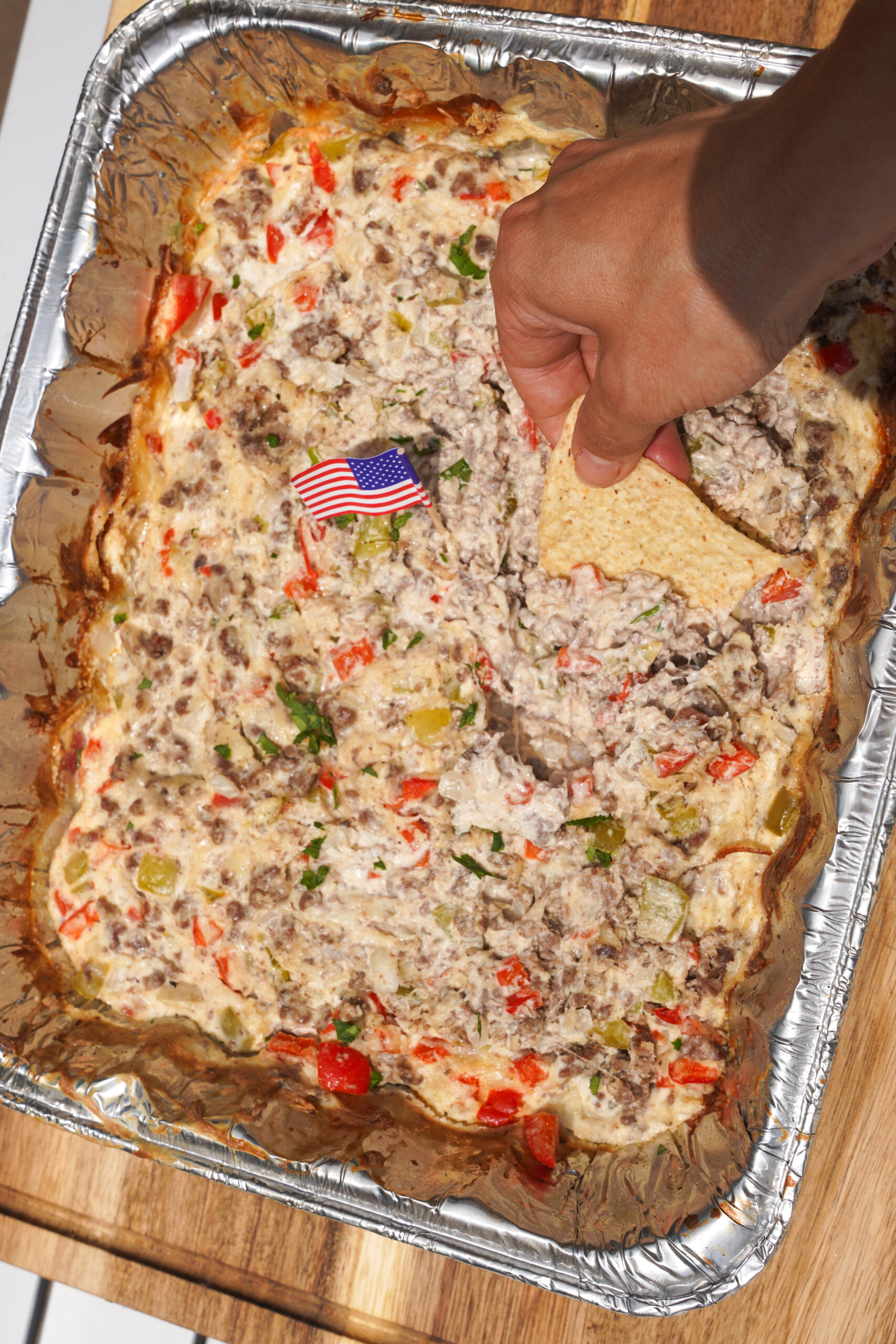 Easy Smoked Venison Cheesesteak Dip - JennDanella.com