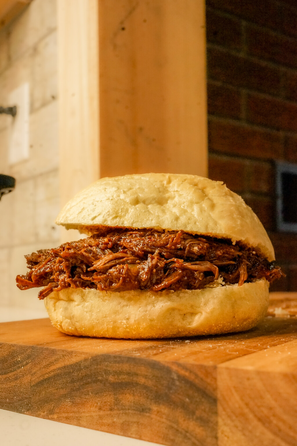Slow Cooker Pulled Barbecue Goose Sandwich - JennDanella.com