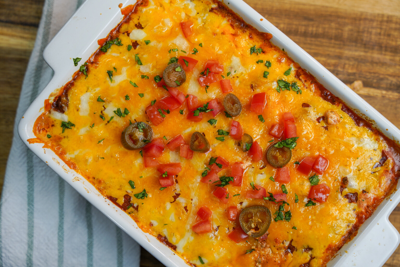 Easy Baked Venison Taco Dip - JennDanella.com